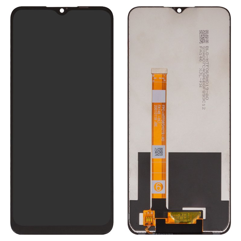 LCD compatible with Realme 5, 5i, 5s, 6i, (black, without frame, (Box ...