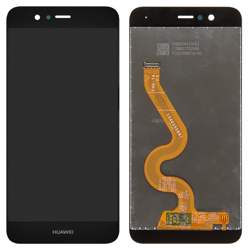 LCD compatible with Huawei Nova 2 Plus (2017), (black, without frame ...