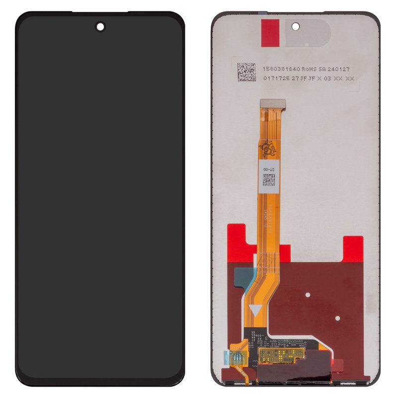 LCD compatible with Realme C75 4G RMX3941, (black, without frame, High ...