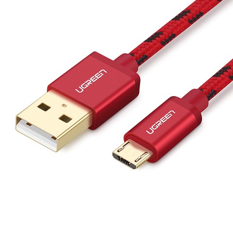 Cable USB UGREEN, USB tipo-A, micro USB tipo-B, 100 cm, 2 A, rojo ...